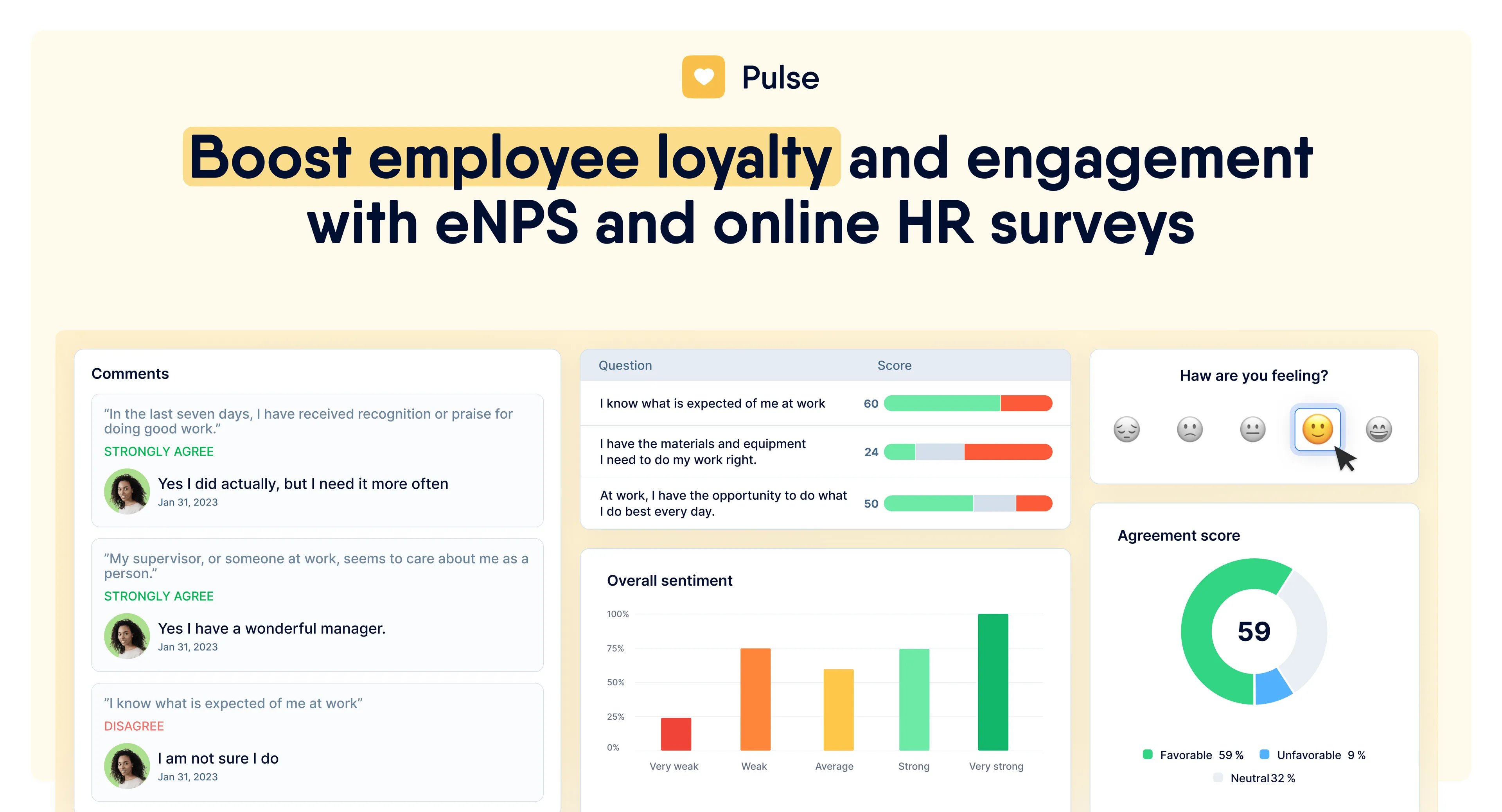 Pulse - employee engagement survey software